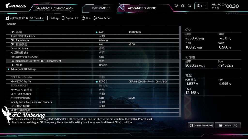 GIGABYTE 技嘉主機板 AMD PBO 設定教學｜AM5 BIOS 開啟方法＋效能提升測試