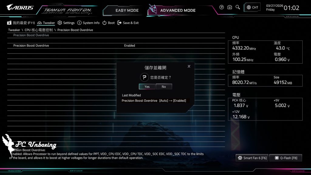 GIGABYTE 技嘉主機板 AMD PBO 設定教學｜AM5 BIOS 開啟方法＋效能提升測試