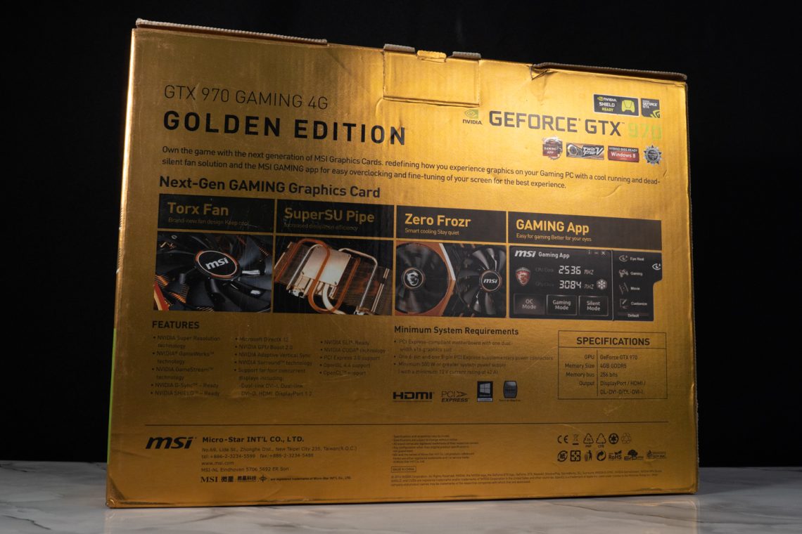 MSI GeForce GTX 970 GAMING 4G Golden Edition 黃金龍顯示卡整理開箱 - PC Unboxing ...